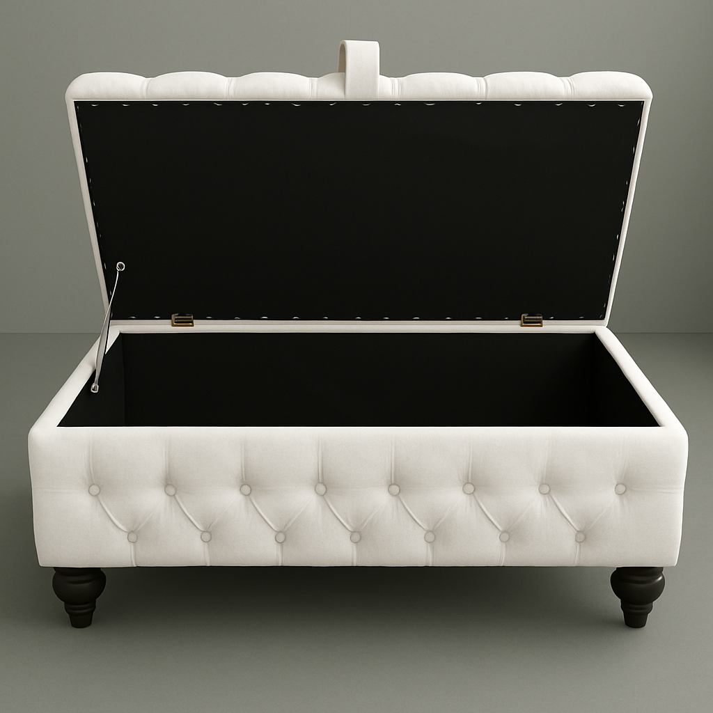 Handmade RestFulRevive Chesterfield Upholstered Storage Ottoman Box ...
