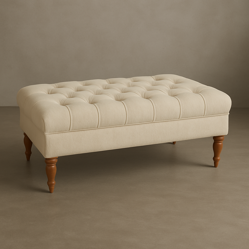 Alicante Handmade Plush Velvet Footstool & Coffee Table | Luxurious ...
