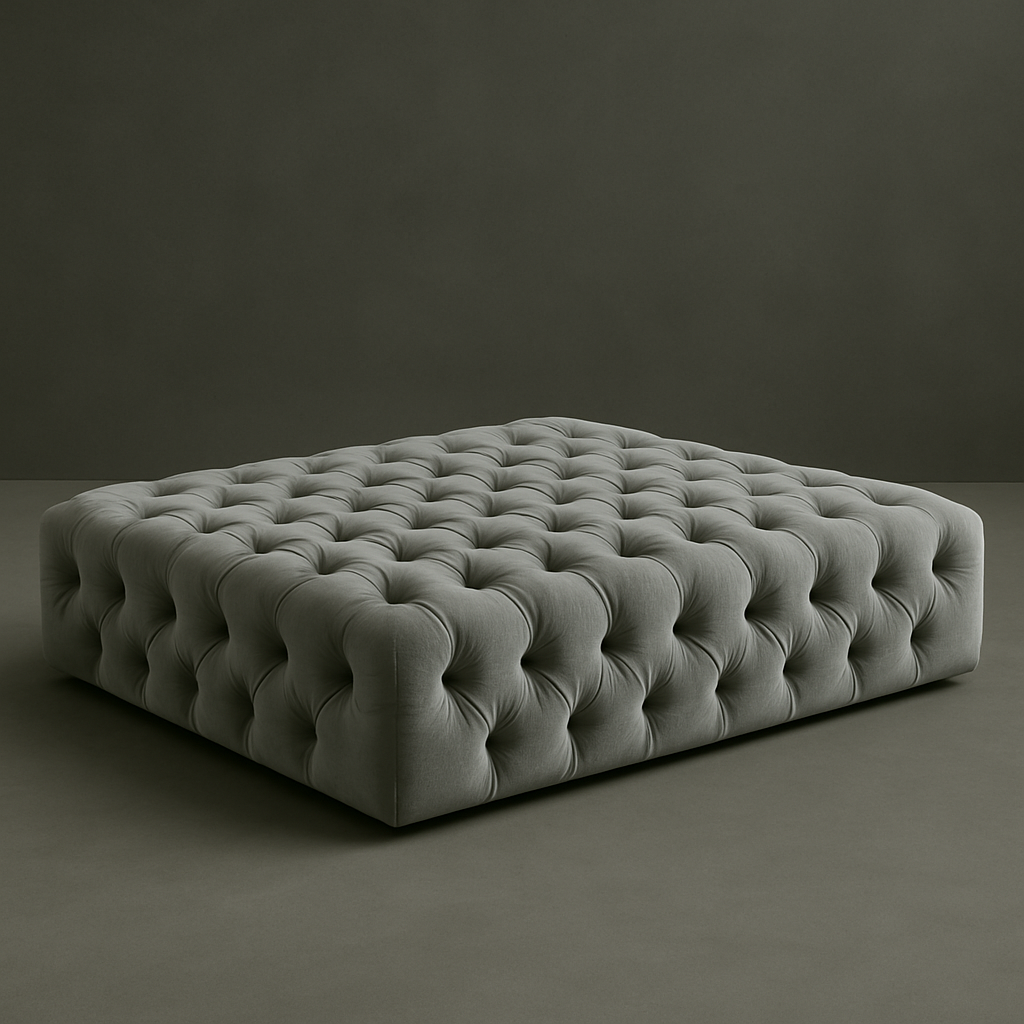 Zaragoza Fully upholstered Chesterfield Plush Coffee Table stool ...